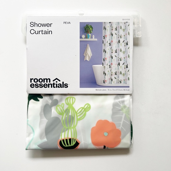 Room Essentials | Bath | Cactus Print Shower Curtain | Poshmark